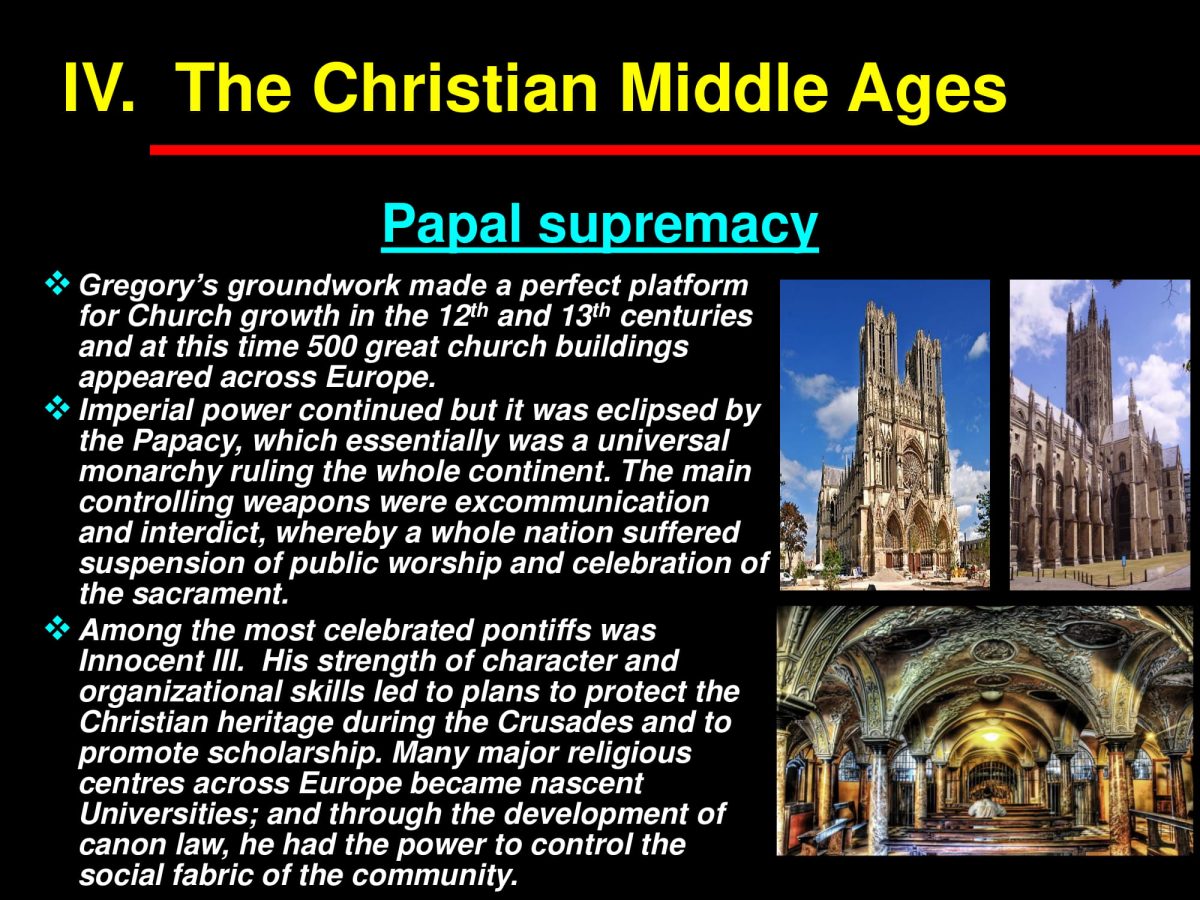 The Christian Middle Ages – Selkirk Street Evangelical Church